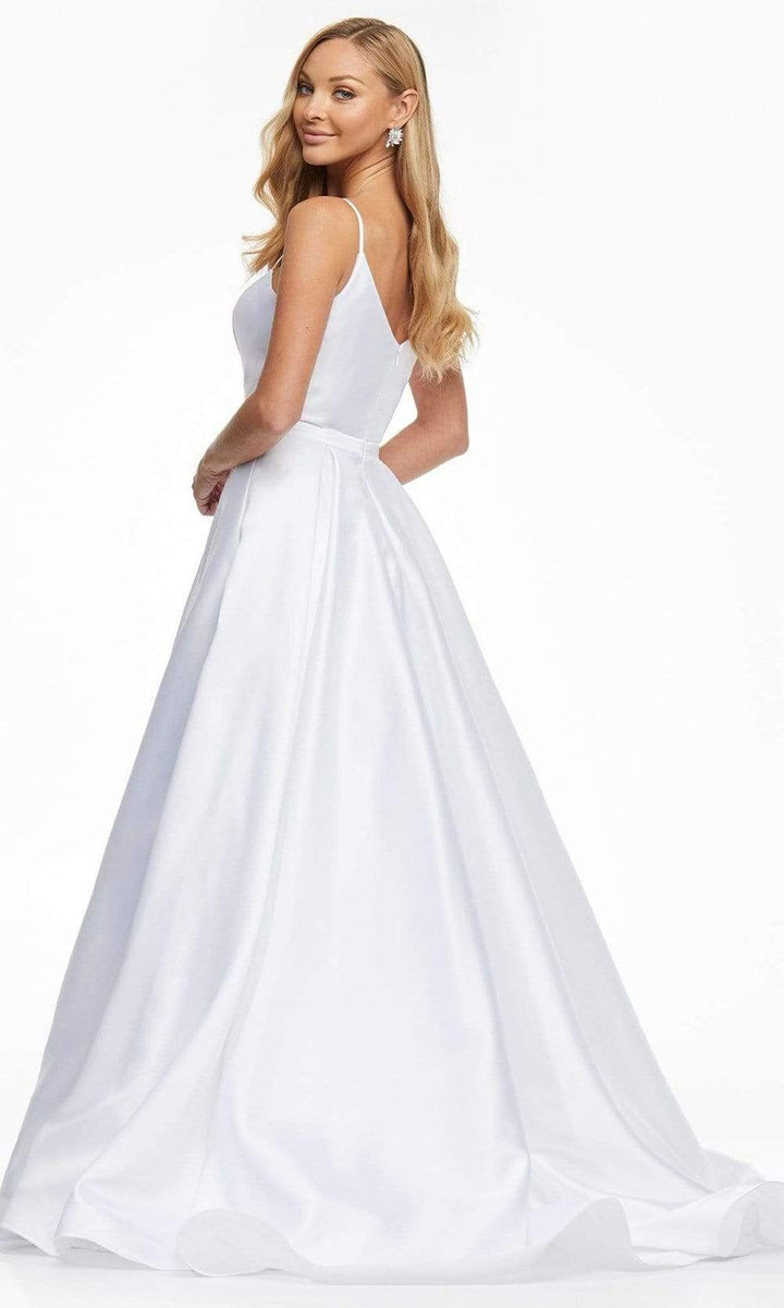 Ashley Lauren - 11095 Square Neck A-line Minimalist Gown – Couture Candy