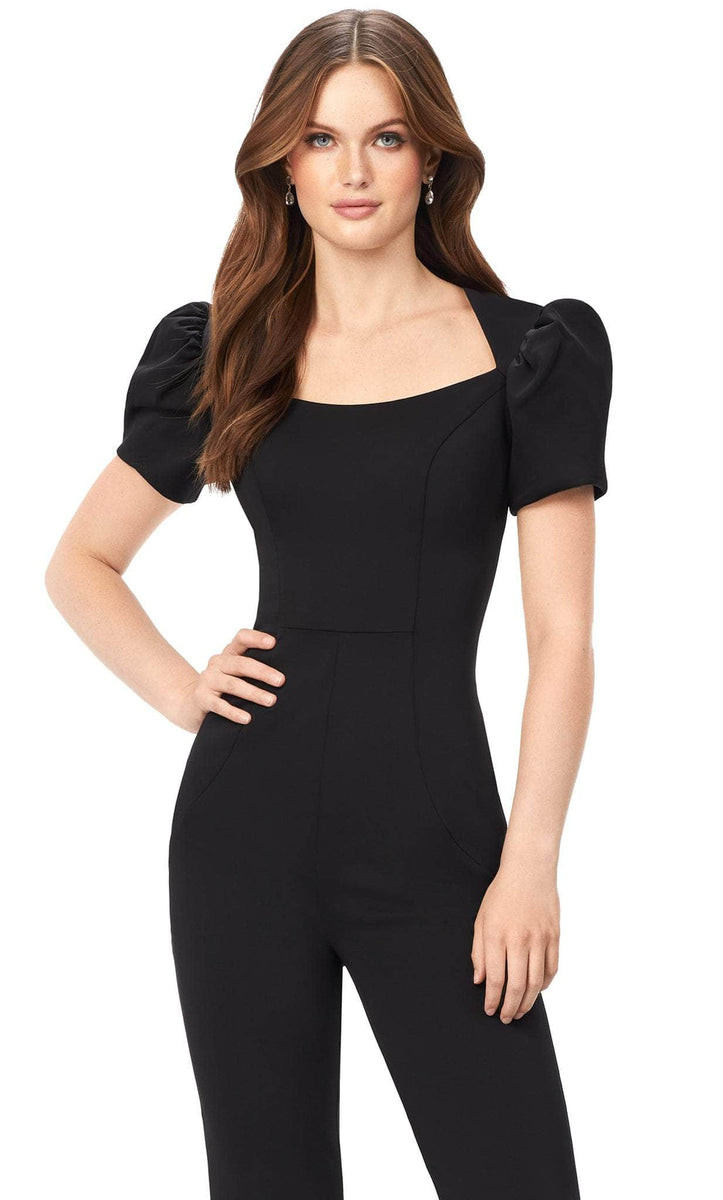 Ashley Lauren 11218 - Puff Sleeve Scuba Jumpsuit – Couture Candy