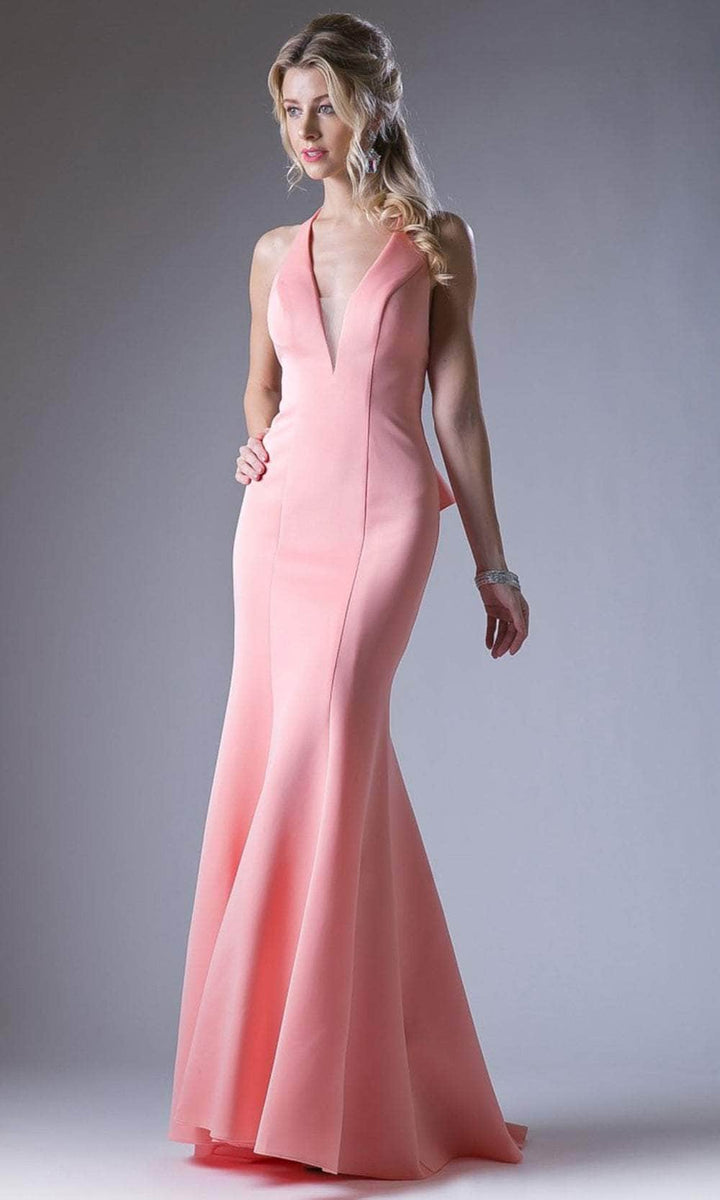 Cinderella Divine 11661 - Ruffled Back Trumpet Halter Gown – Couture Candy