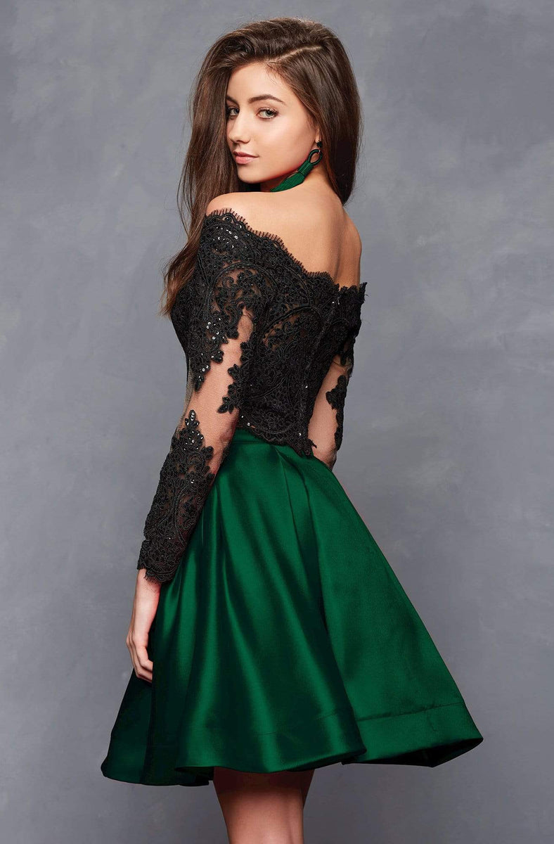Clarisse - S3581 Two Piece Two Toned Lace Mikado A-line Dress – Couture ...