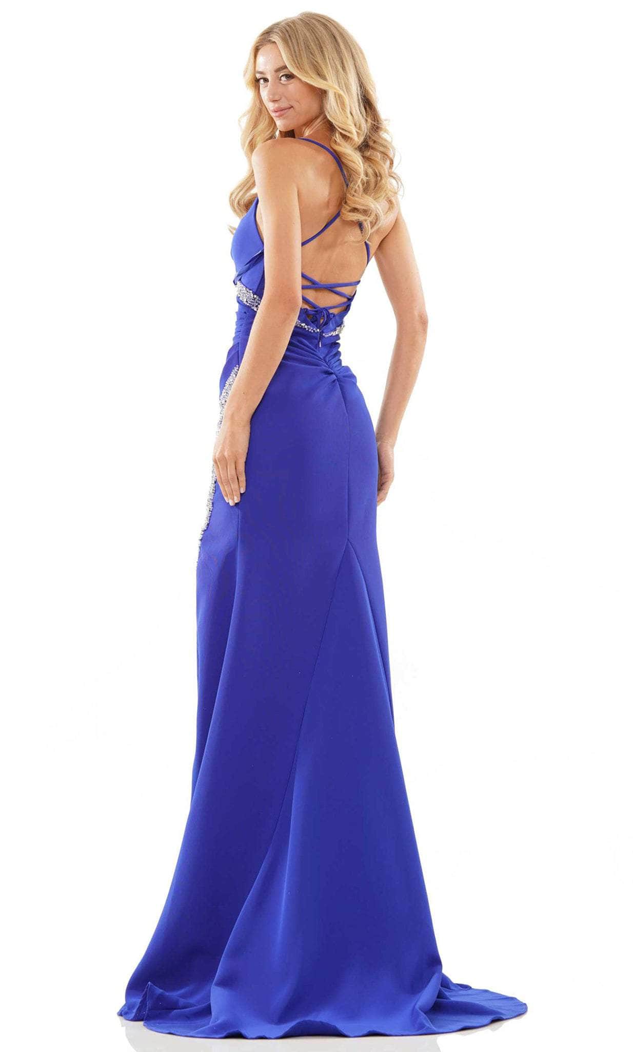 Colors Dress 2798 - Beaded Inverted Basque Prom Dress – Couture Candy