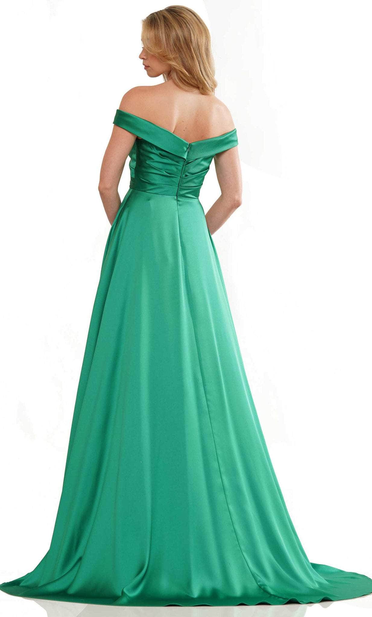 Colors Dress G1099 - Off Shoulder Satin A-Line Prom Gown – Couture Candy