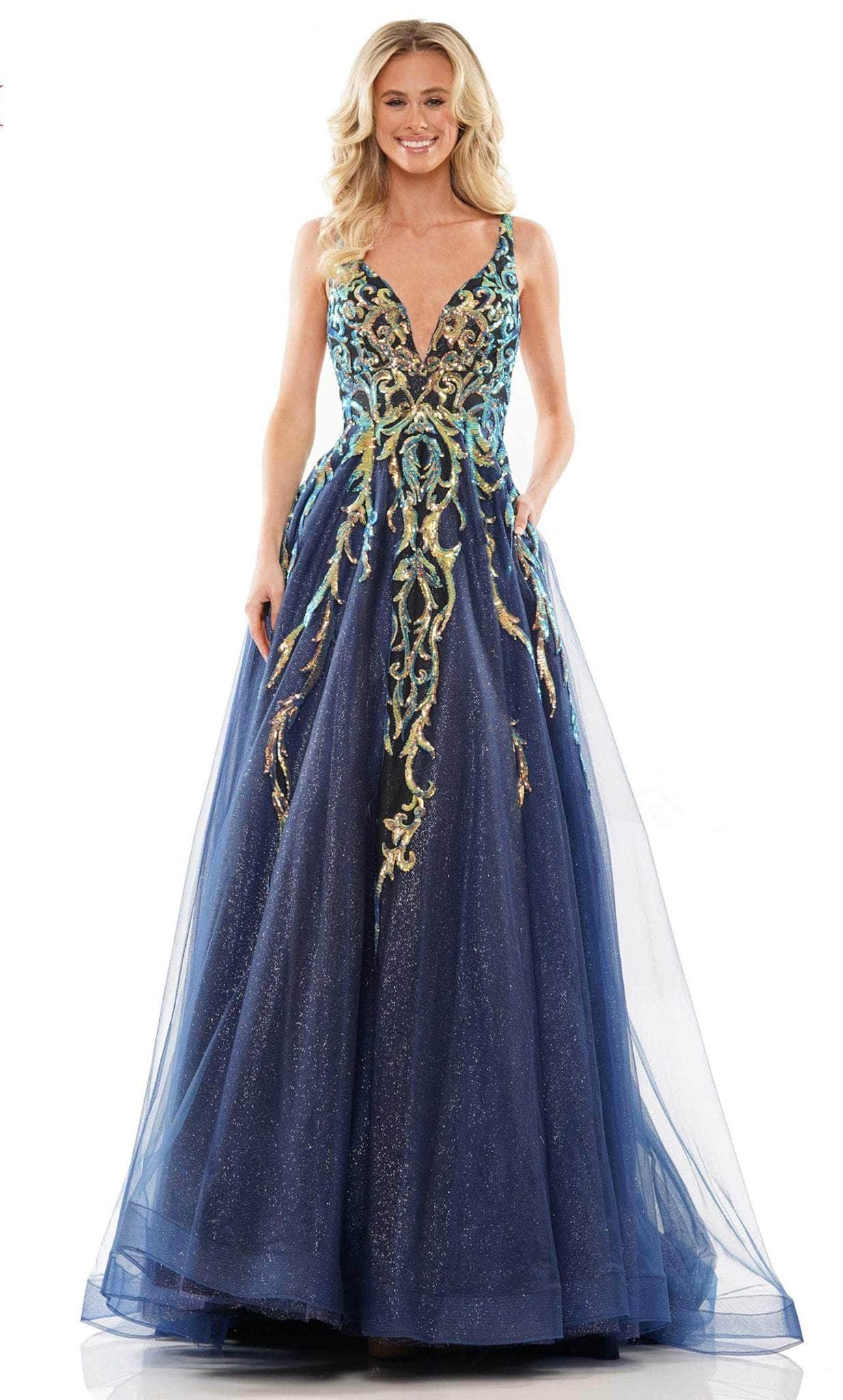 Colors Dress G1103 - Sequined Tulle Prom Dress – Couture Candy