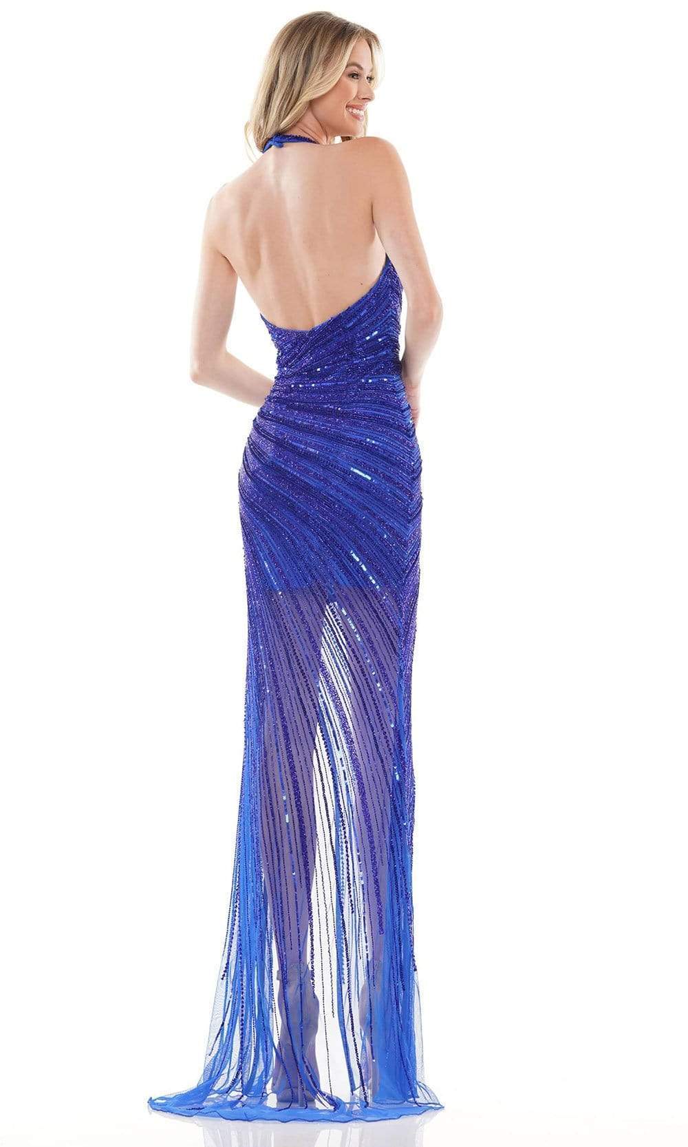 Colors Dress - K125 Embellished Allover See Through Gown – Couture Candy