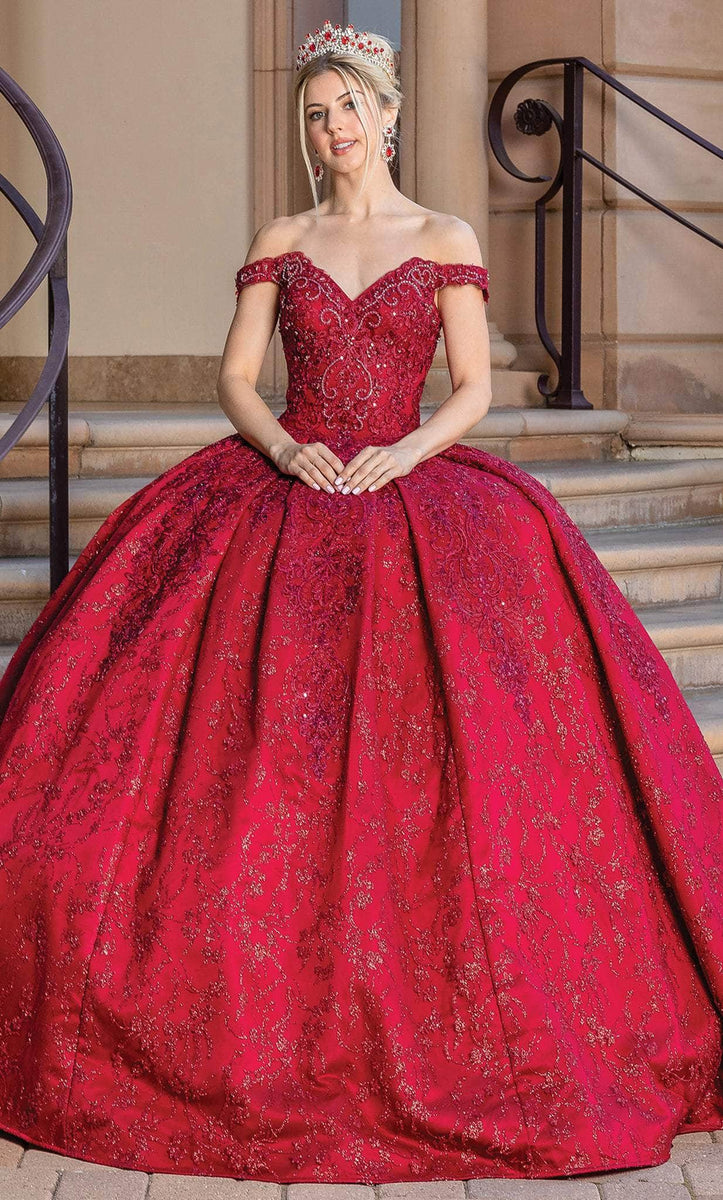 Dancing Queen 1722 - Off-Shoulder Embellished Ballgown – Couture Candy