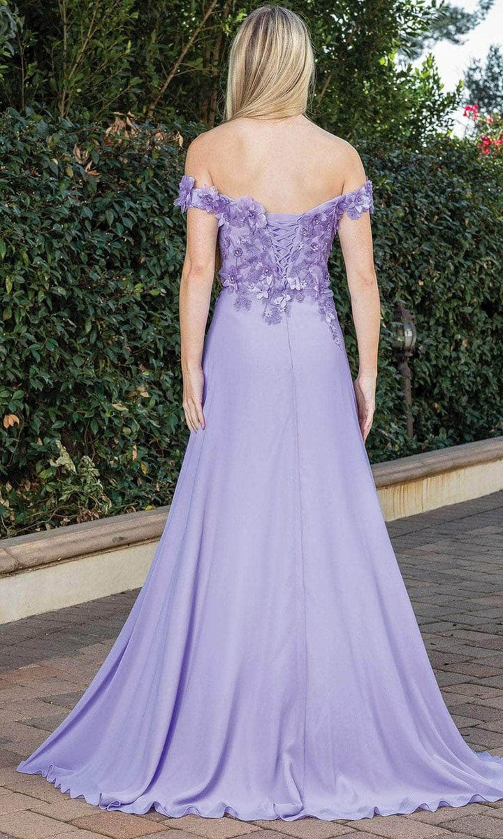Dancing Queen 4268 - Floral Detailed Off Shoulder Prom Dress – Couture ...