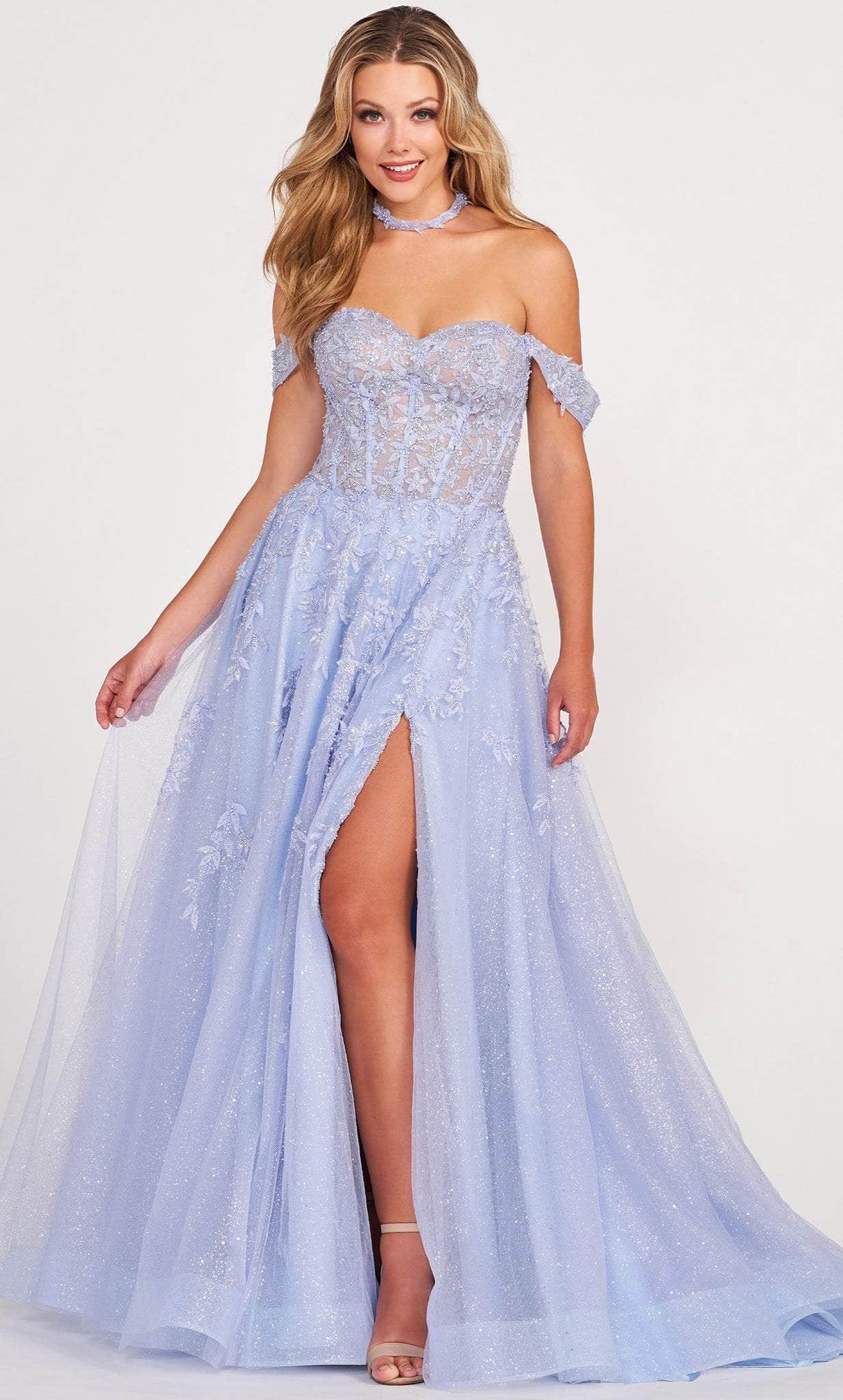 Ellie Wilde EW34081 - Off Shoulder Embellished Prom Gown – Couture Candy