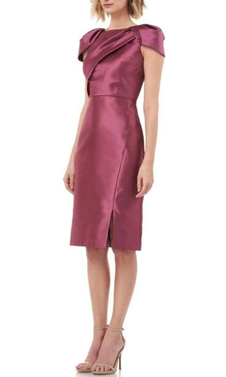 Kay Unger 5511122 - Pleated Cap Sleeve Knee-Length Dress – Couture Candy