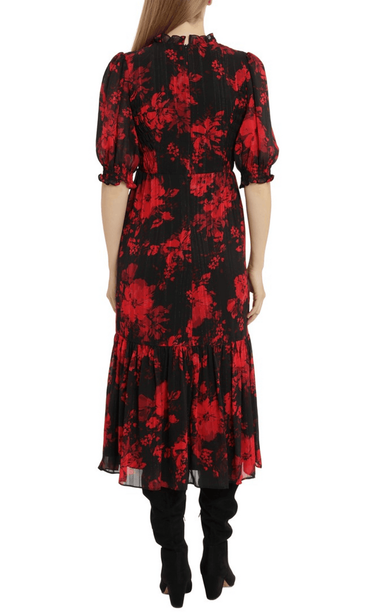 London Times T6020M - Floral Printed Flowy Dress – Couture Candy