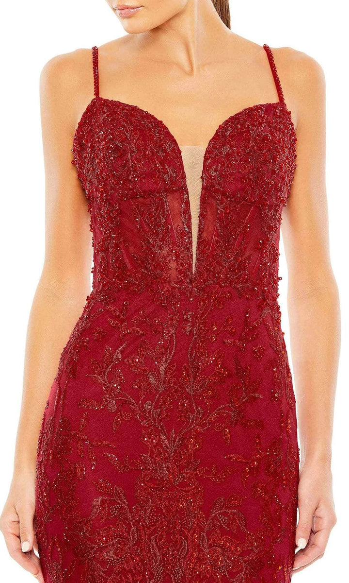 Mac Duggal 20330 - Deep Sweetheart Embellished Sheath Gown – Couture Candy