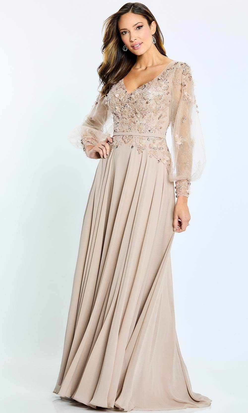 Montage by Mon Cheri M505 - Long Sleeve A-line Long Dress – Couture Candy
