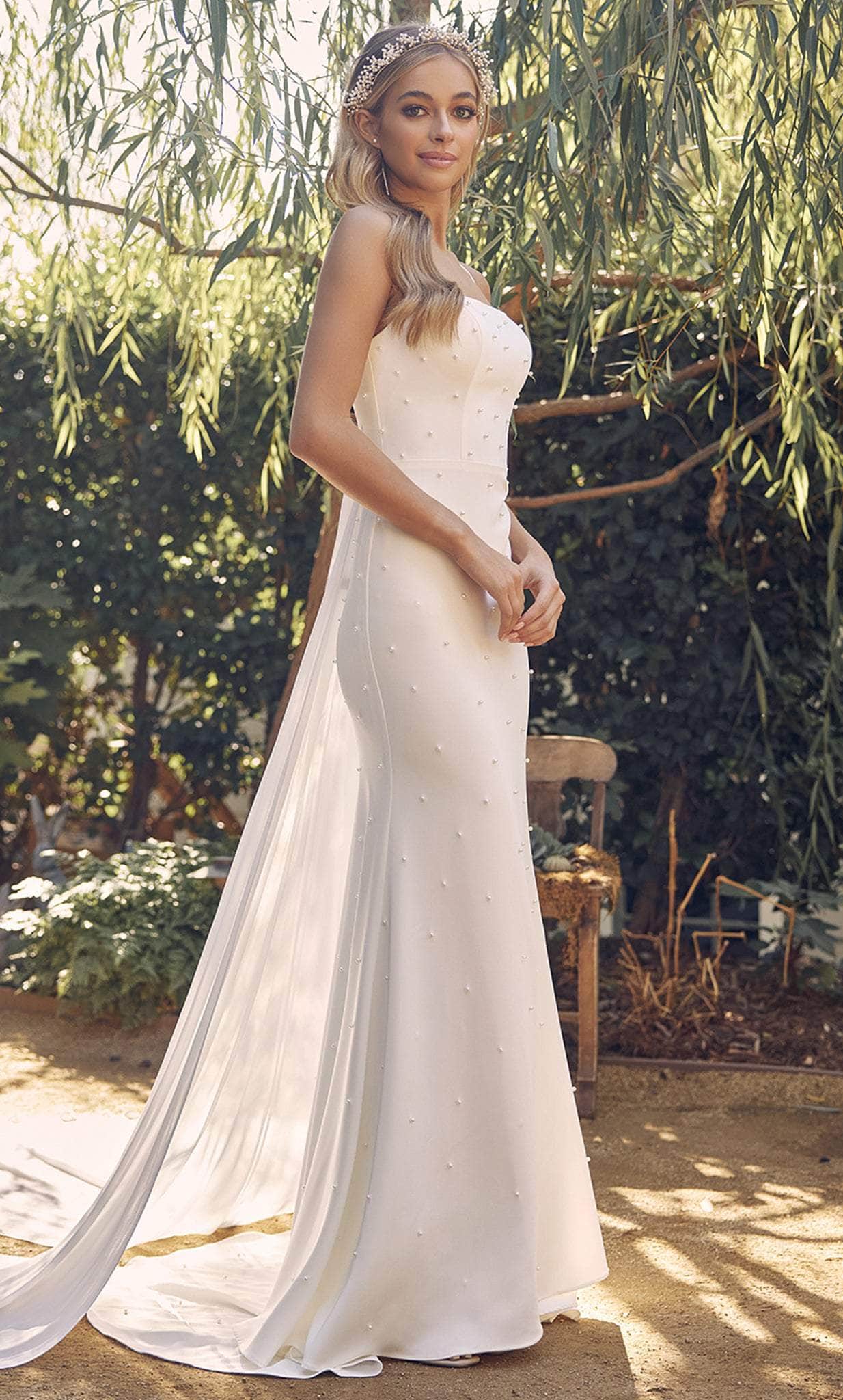 Nox Anabel QW963 - Pearl Appliqued Bridal Dress – Couture Candy