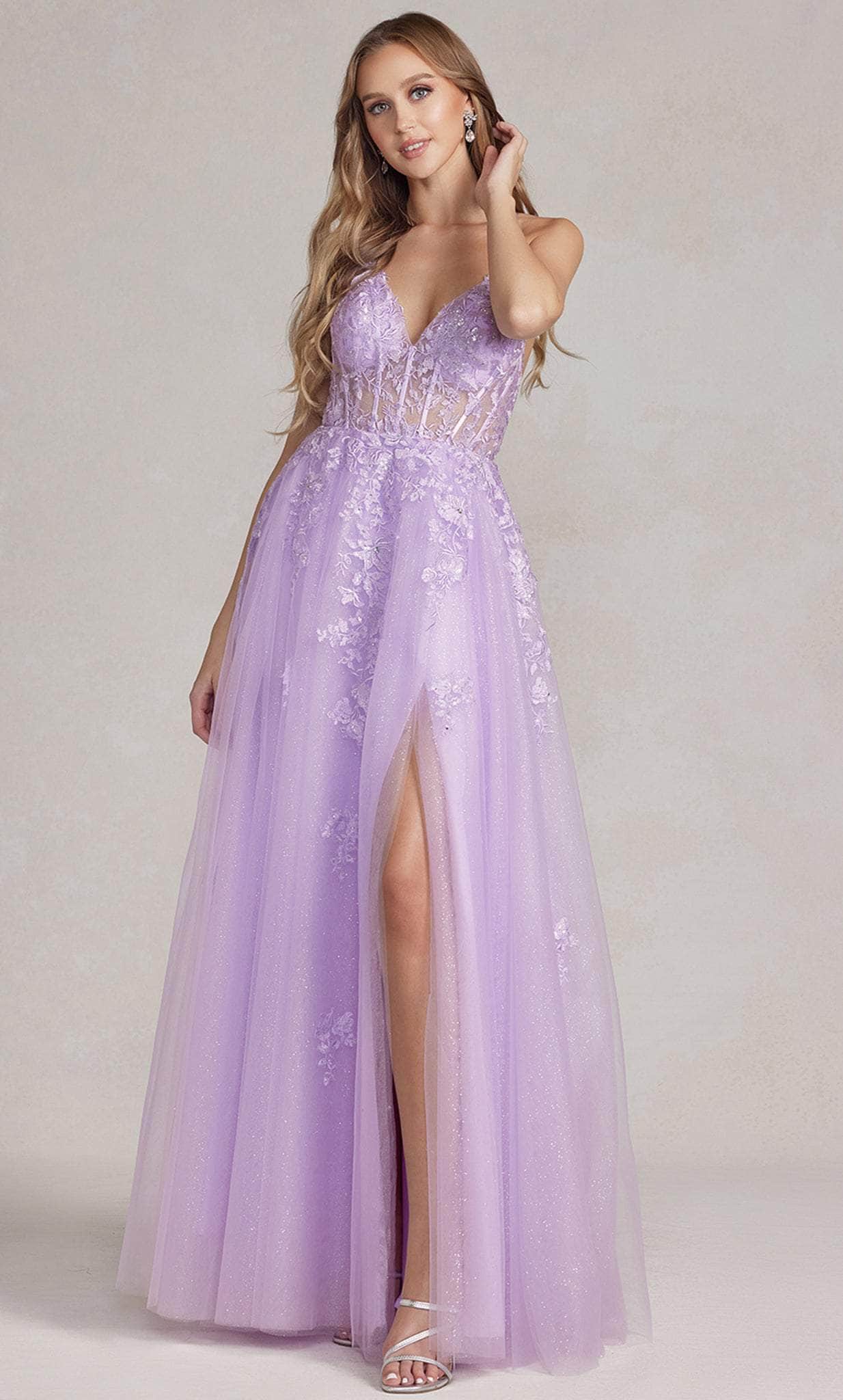 Nox Anabel T1081 - Sleeveless Lace Embroidered Prom Dress – Couture Candy